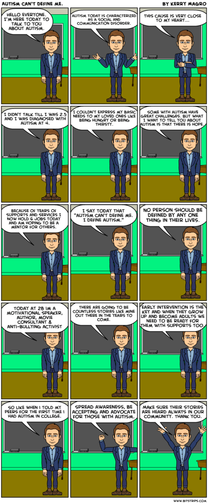 Comic Strip: I Have Autism But Autism Can’t Define Me - Kerry Magro